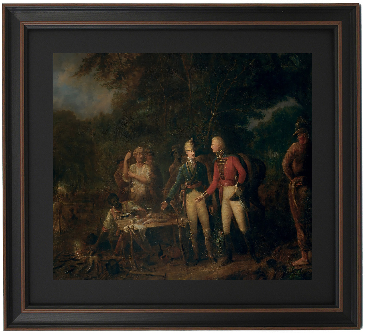 Framed General Marion Inviting a British Officer to Share His Meal by ...