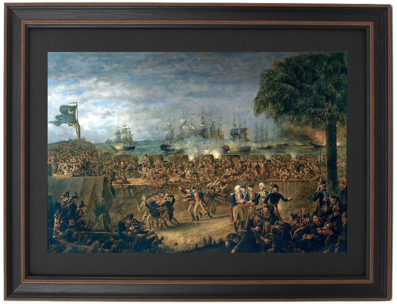 Framed The Battle of Fort Moultrie by John Blake White