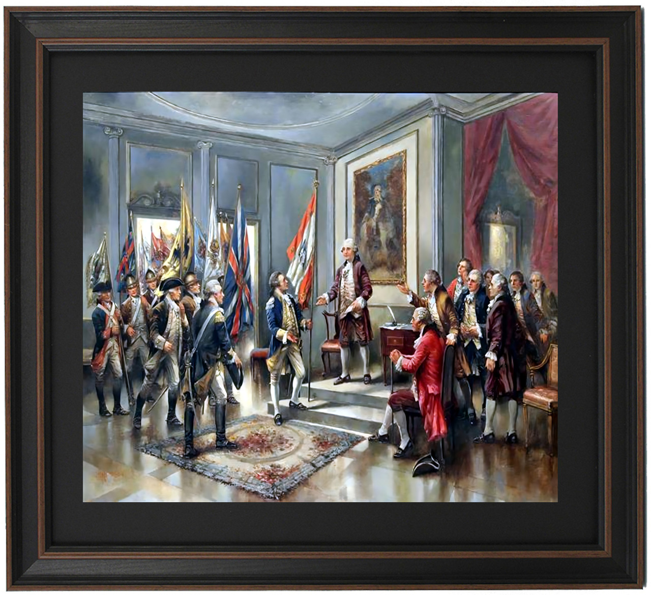 Framed Washington's Proclamation of Neutrality by Edward Percy Moran
