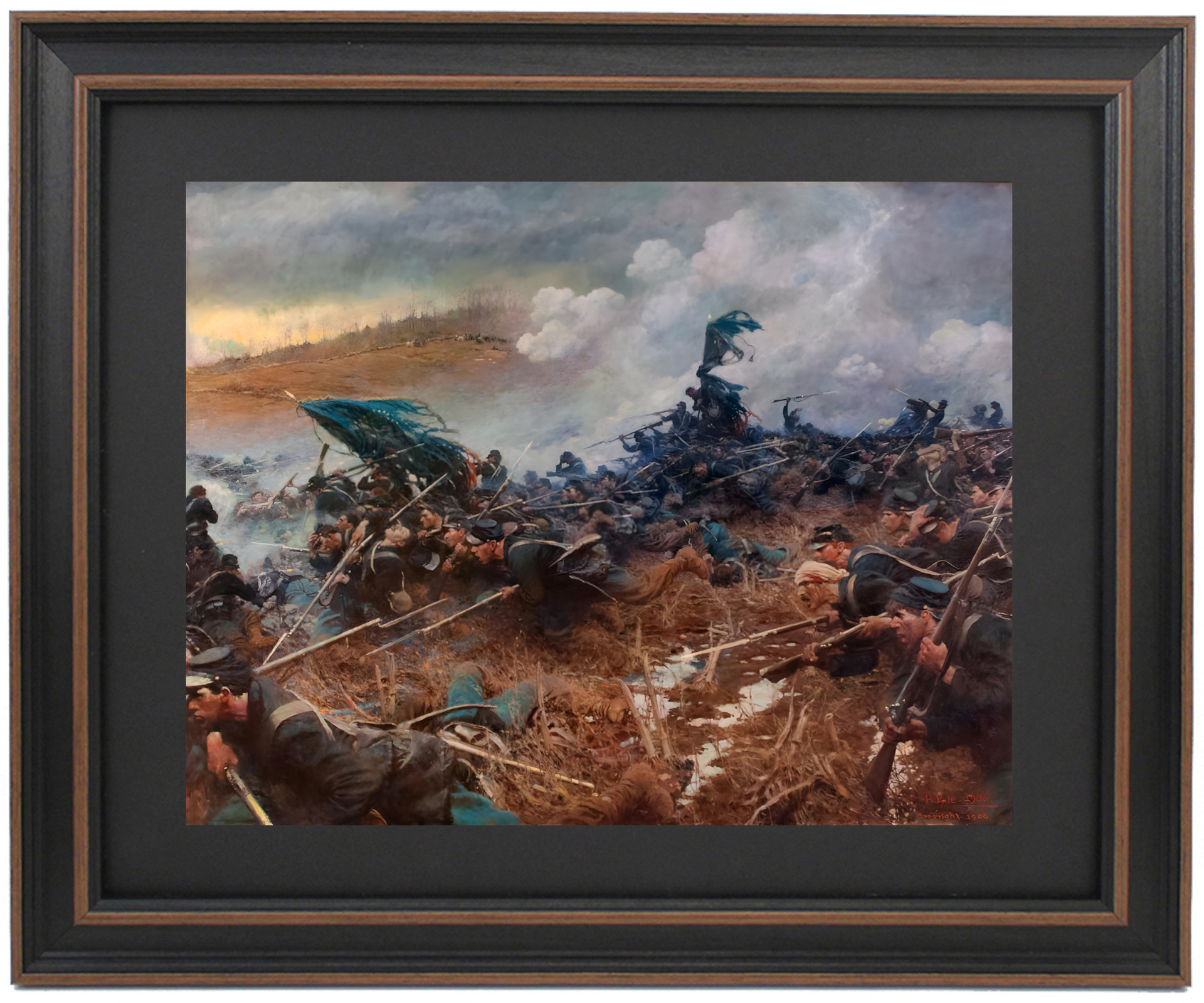 Framed Battle of Nashville by Howard Pyle. Handmade in the USA