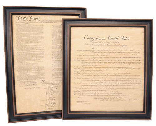 Framed Constitution and Bill of Rights Set. Made in USA | Free Shipping ...