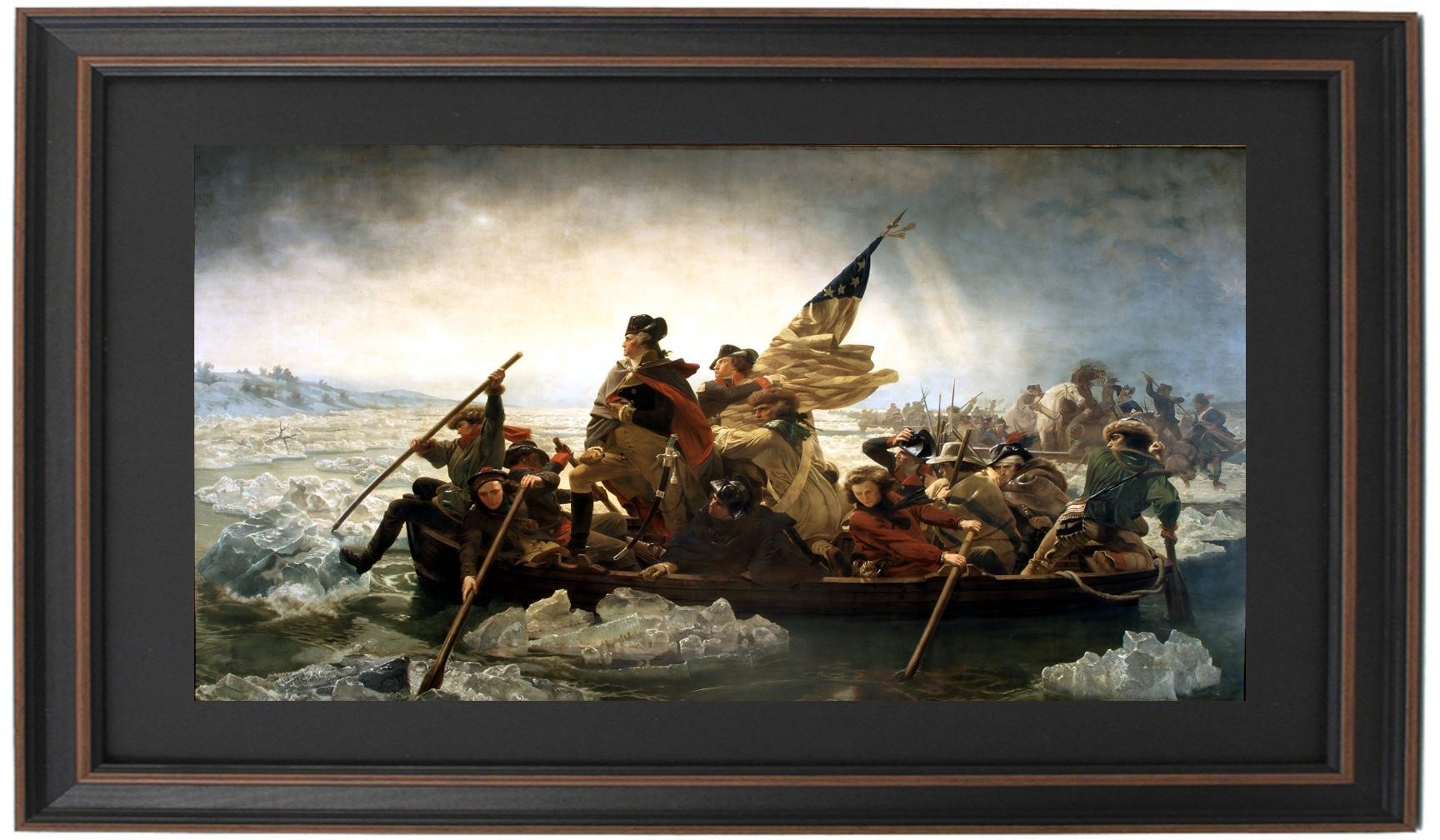 Framed Washington Crossing the Delaware by Emanuel Leutze
