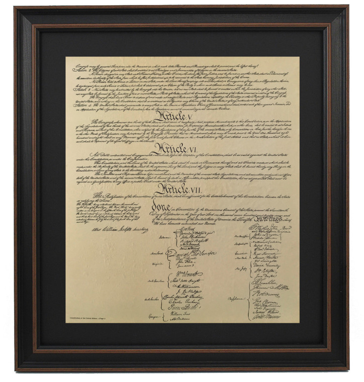 Framed Constitution Set, Original Four Page Format. Made in USA | Free ...