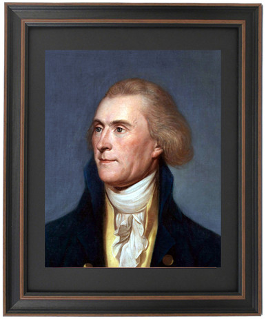 Framed Portrait of Thomas Jefferson Charles Willson Peale