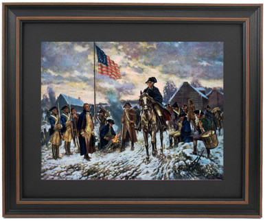 Framed Washington at Valley Forge by Edward Moran