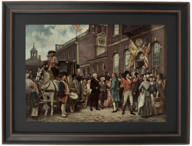 Framed Washington's Inauguration at Philadelphia by Jean Leon Gerome Ferris