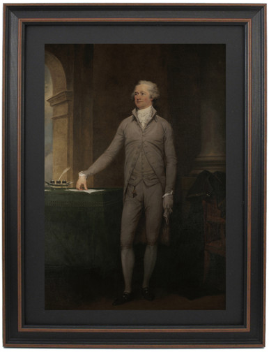 Framed Alexander Hamilton (full-length) Portrait by John Trumbull