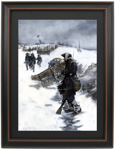 Framed Valley Forge Soldier on Picket Duty in the Snow by Frederick ...