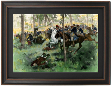Framed Battle of Hobkirk's Hill by Frederick Coffay Yohn