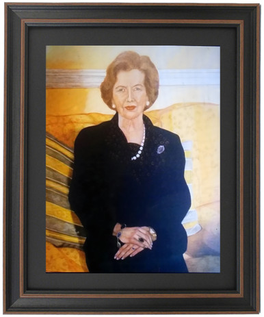 Framed Portrait of Lady Margaret Thatcher by Russell Bradley