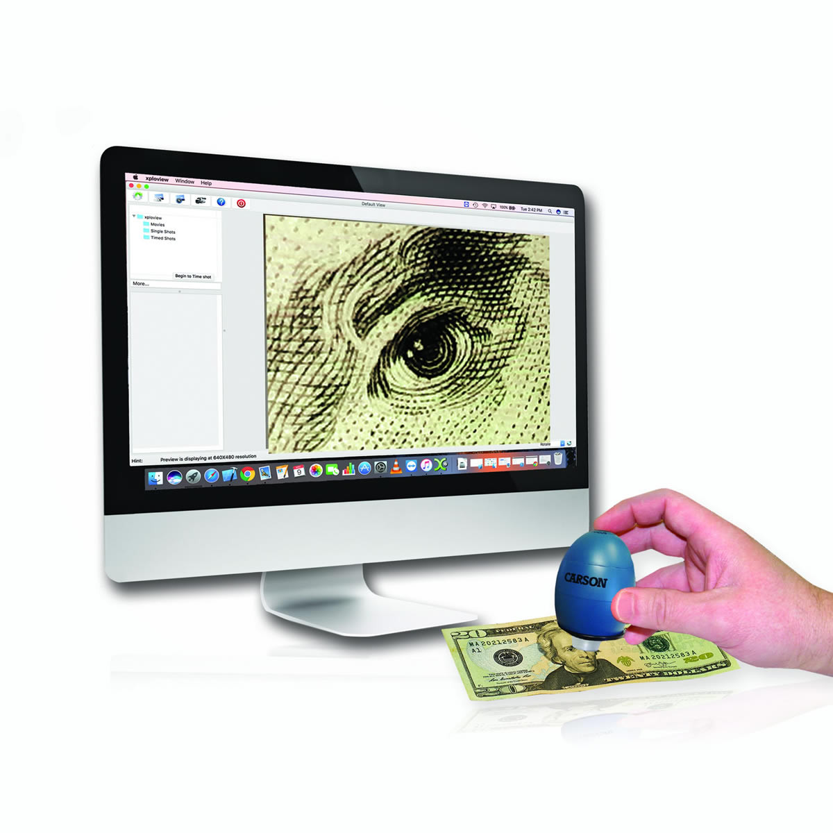 Carson MM-500 zOrb™ LED Lighted USB Digital Computer Microscope, 2.0 ...