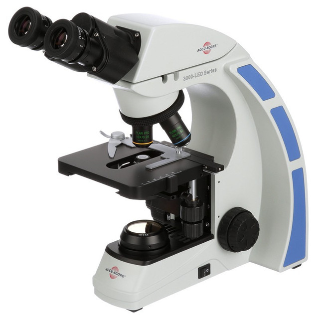 ACCU-SCOPE 3000-LED-SPH Binocular Phase Microscope with Slider Phase ...