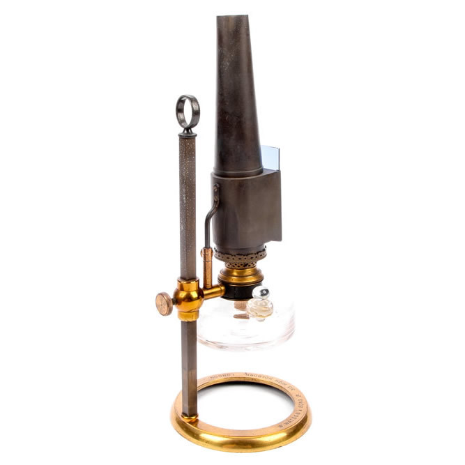 Watson & Sons 19th C. Cased English Oil Lamp For Microscope ...