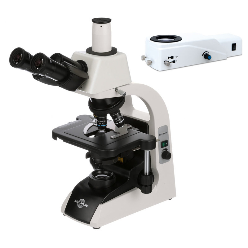 ACCU-SCOPE 3012 Fluorescence Microscope, LED Fluorescence Attachment ...