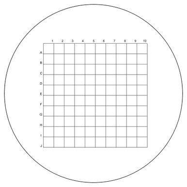 Grid, 0.300″ x 0.300″ in 100 Squares, With Numbers and Letters - New ...