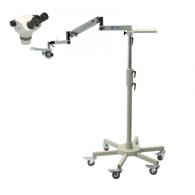 UNITRON Z850 Stereo Zoom Microscope on Rolling Floor Stand, 8x - 50x ...