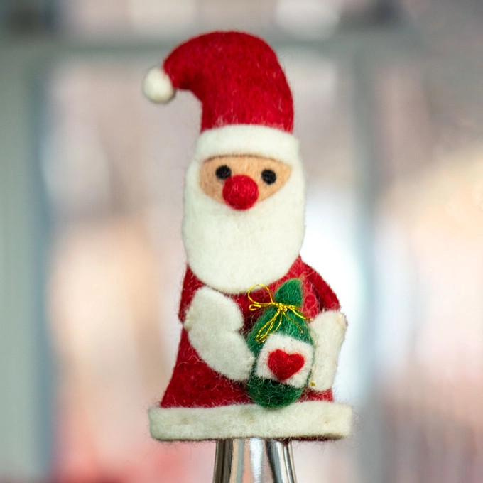 St. Nick Bottle Topper dZi Handmade | Jenny K.
