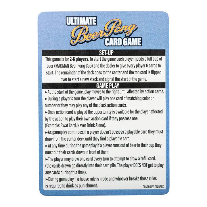 Ultimate Beer Pong Card Game from Mad Man | Jenny K