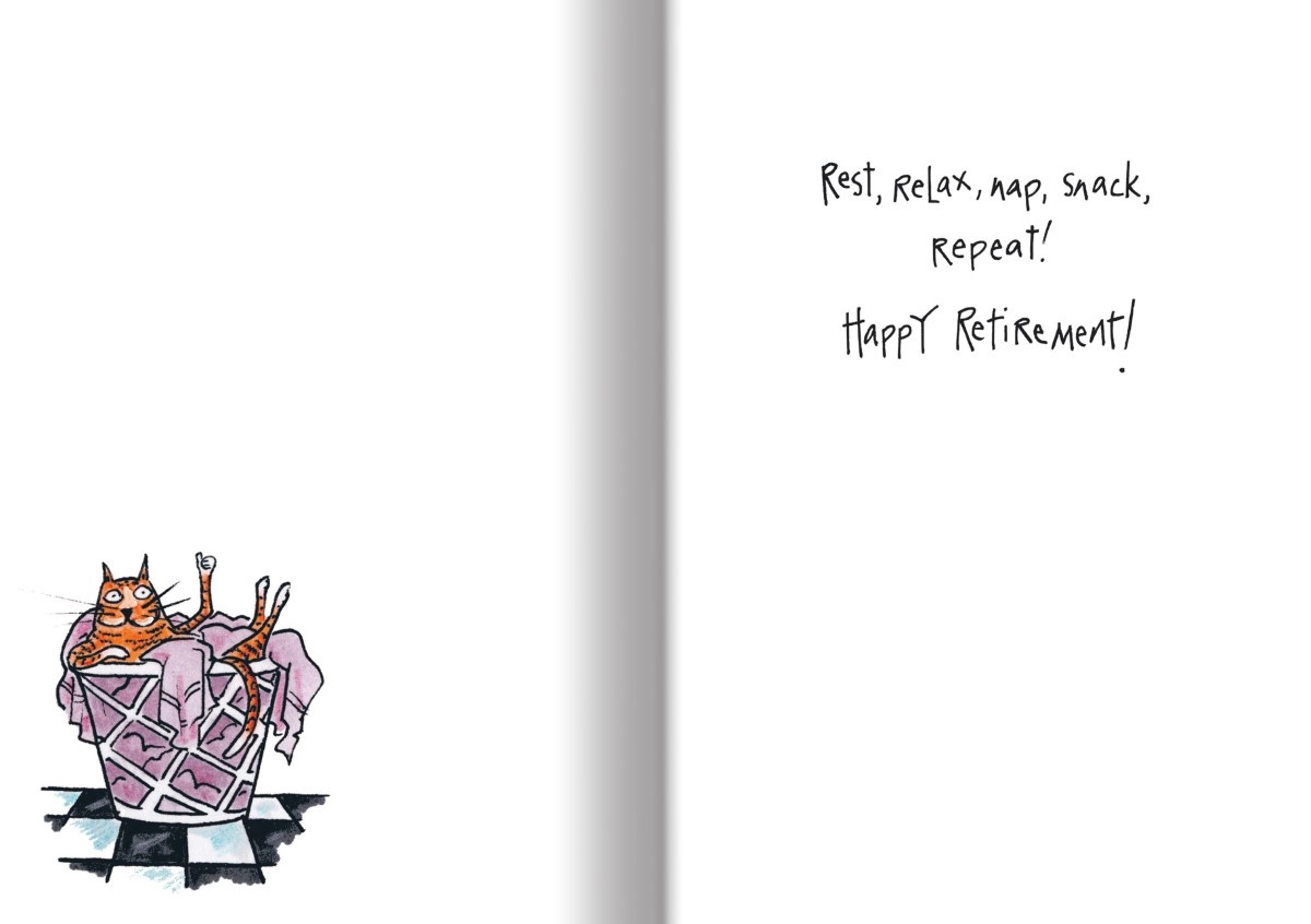 Cat Nap Retirement Card from Oatmeal Studios | Jenny K