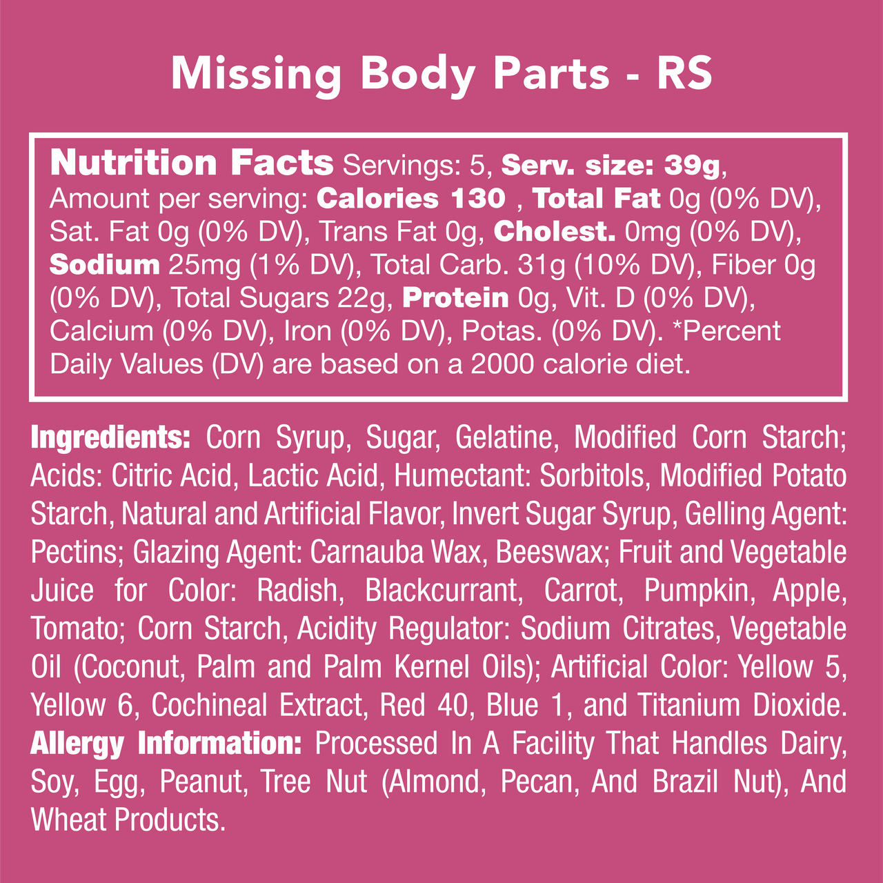 Missing Body Part Gummies Candy Club | Jenny K.