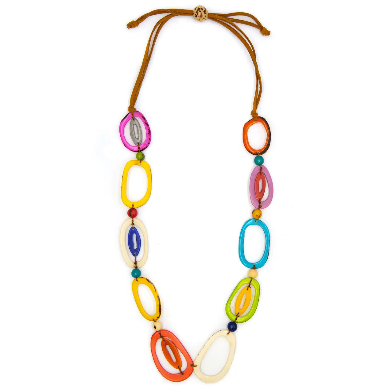 Emily Necklace Multi Color Combo Tagua Organic | Jenny K.