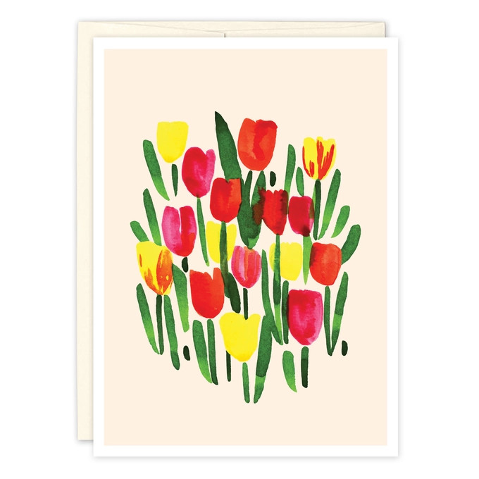 Colorful Tulips Blank Card Biely & Shoaf | Jenny K.
