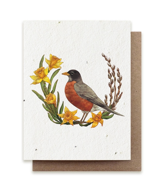 Spring Robin Plantable Herb Seed Card SmallVictories|JennyK.