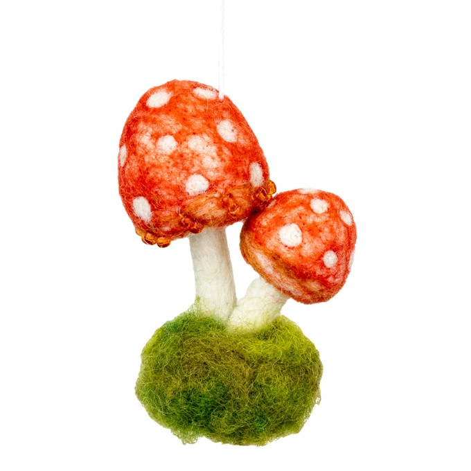 Red Flame Ornament dZi Handmade | Jenny K.