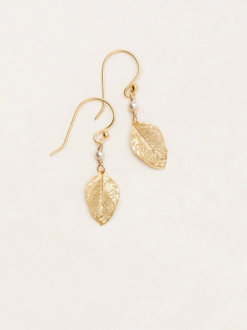 Gold Healing Leaf Earrings Holly Yashi | Jenny K.