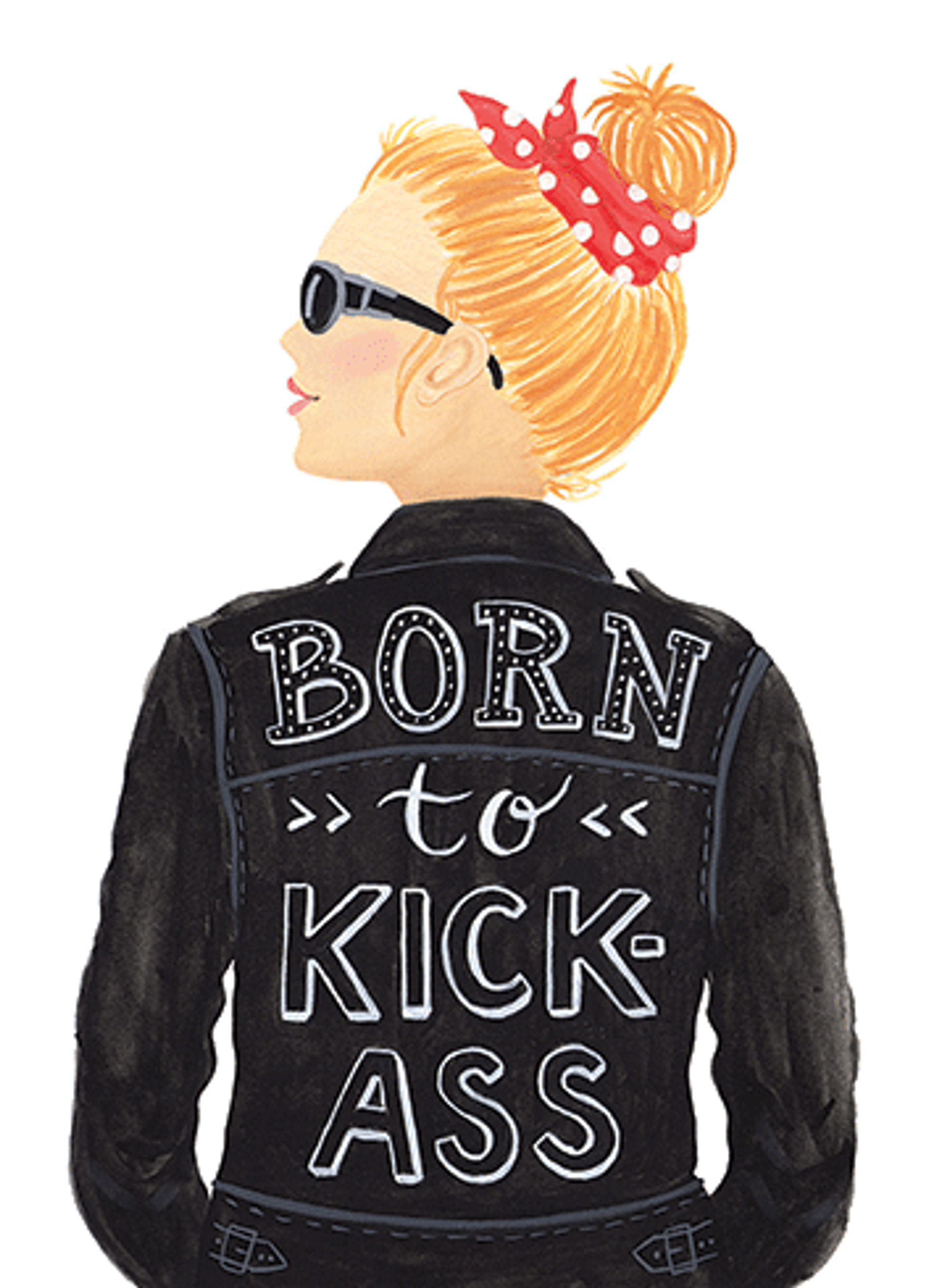 Birthday Card Born To Kick Ass Jenny K Ts