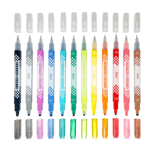 Stamp-A-Square Markers Set of 12 from Ooly | Jenny K