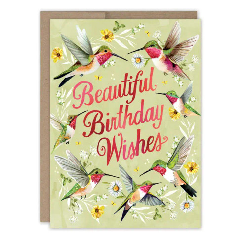 Hummingbirds Beautiful Wishes Birthday Card by Biely & Shoaf | Jenny K