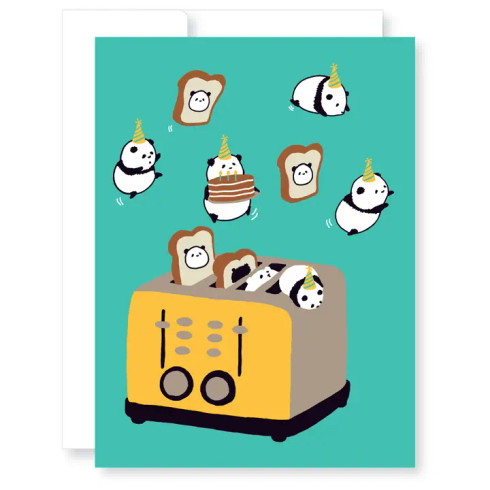 Panda Toast Party Birthday Card from GreatArrow Graphics | Jenny K