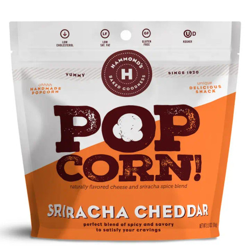 Sriracha Cheddar Gourmet Natural Caramel Popcorn from Hammond's Candies ...