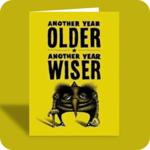 Another Year Older / Wiser Birthday Card from Bald Guy Greetings | Jenny K