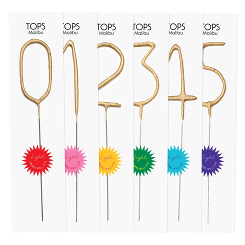Number Golden Sparkle Candle Wand Big Tops Malibu | Jenny K.