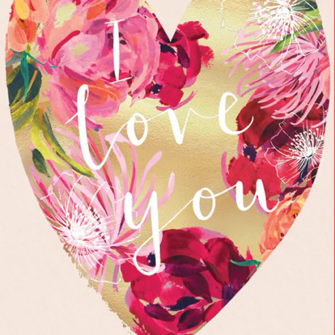 I Love You Heart Valentine's Day Card by Louise Tiler | Jenny K.