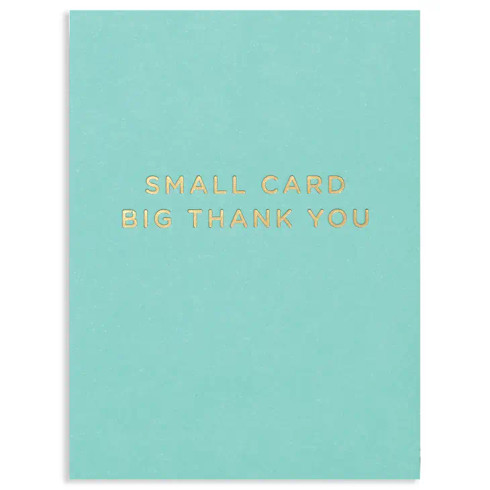 Small Card Big Thank You Card by Lagom Calypso Cards | Jenny K.