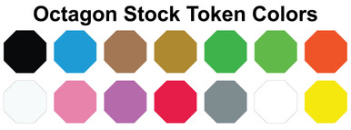 Plastic Tokens Octagon Blanks 1 1/2" Qty 500