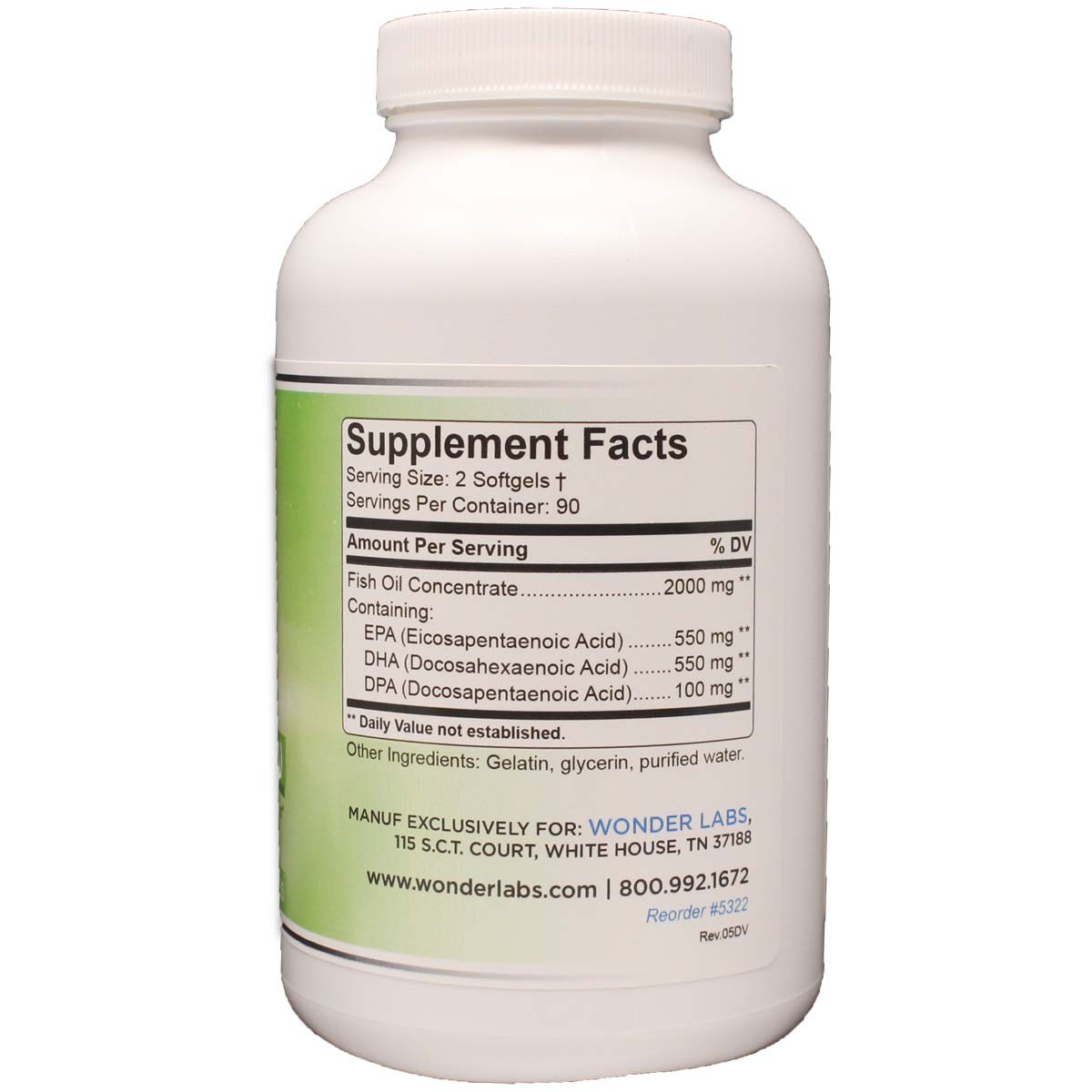 Menhaden Fish Oil Omega-3 2000 mg | DPA + EPA + DHA