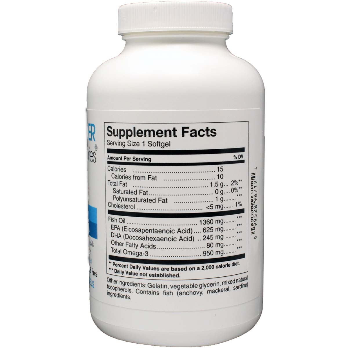 Mega Omega-3 Fish Oil | 1360 mg (625 EPA / 245 DHA)