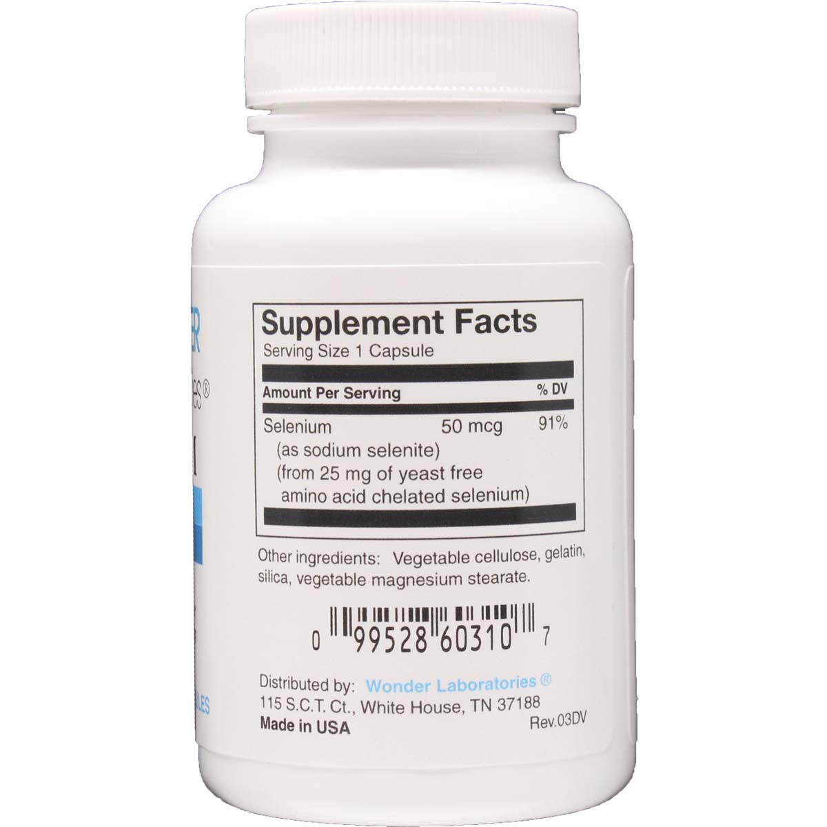 Selenium 50 mcg | Amino Acid Chelated "Yeast Free"