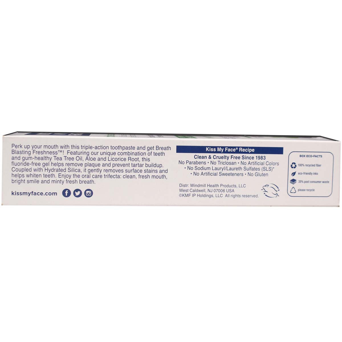 Triple Action Cool Mint Gel Toothpaste | Fluoride Free