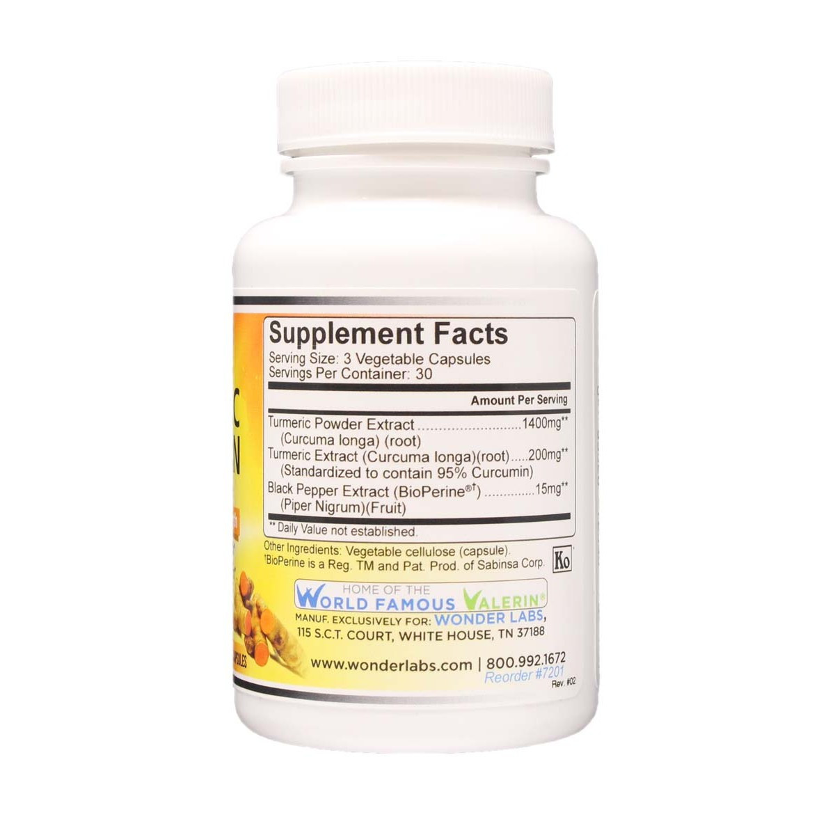 Organic Turmeric Curcumin w/ BioPerine® | 1600 mg