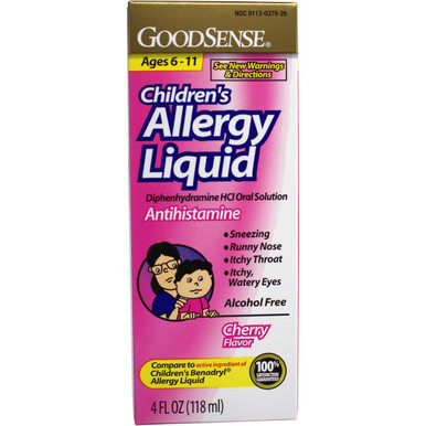 Children's Allergy Liquid - Antihistamine (Cherry Flavor)