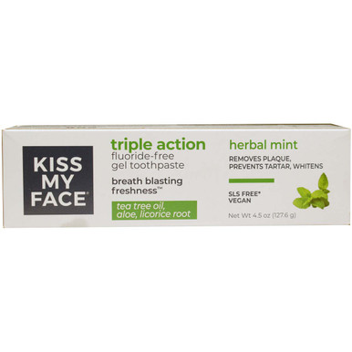 Triple Action Cool Mint Gel Toothpaste | Fluoride Free