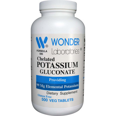 Chelated Potassium Gluconate - 99 mg of Elemental Potassium
