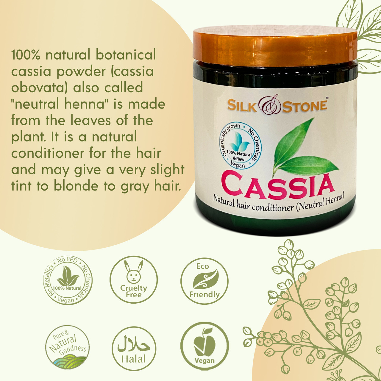 Cassia Obovata Powder- Neutral Henna- A natural conditioning and ...