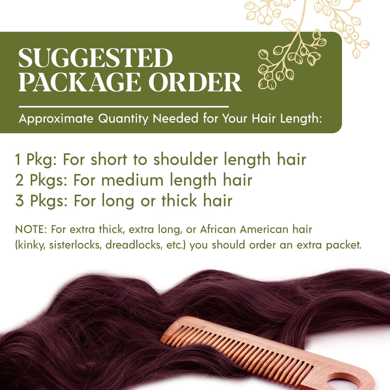 Herbal Henna Hair Color #46V: Black Cherry (Burgundy) Dye