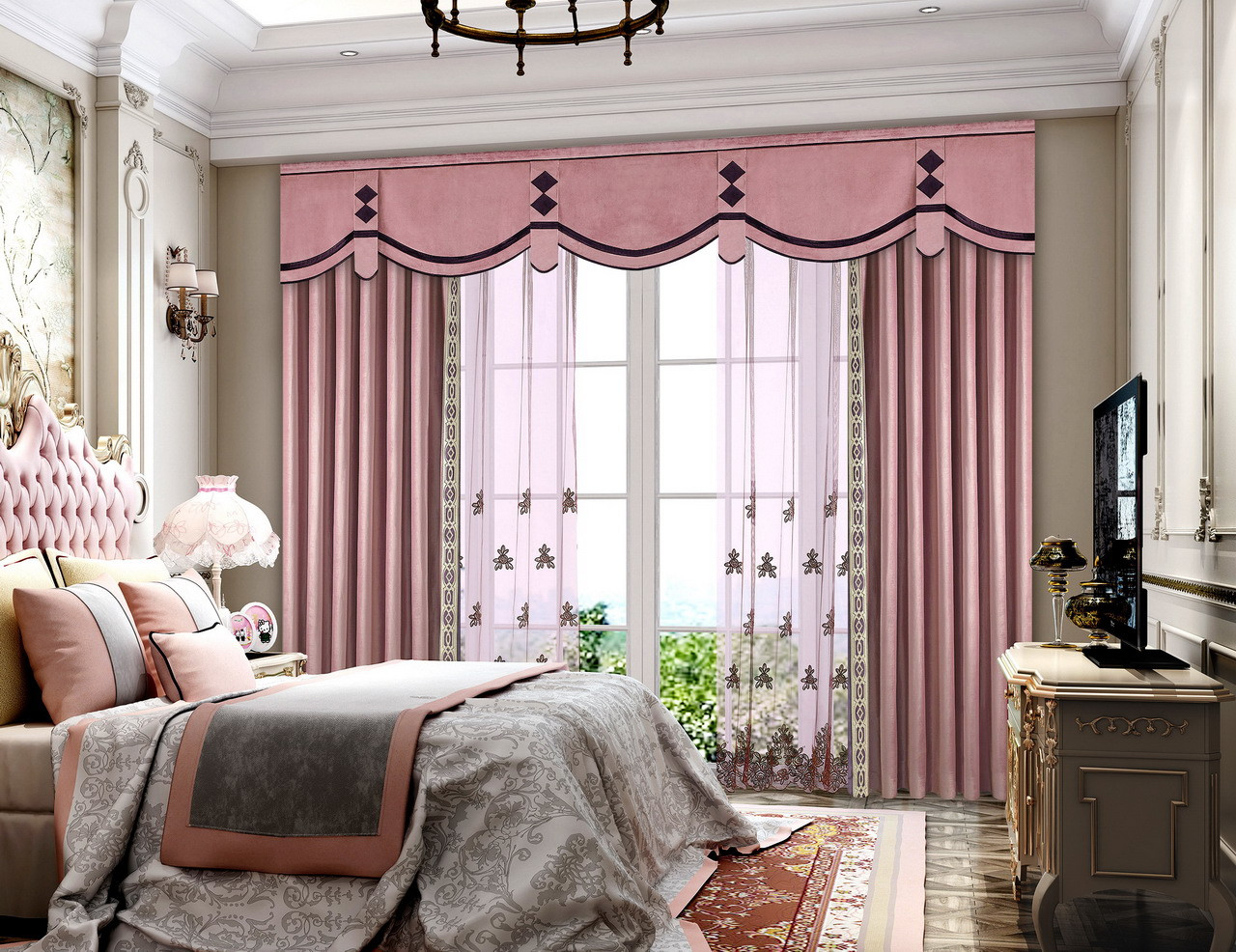 Custom-made Valance and Panels Set - SPRING HARBOR - RoomsBeautiful.com